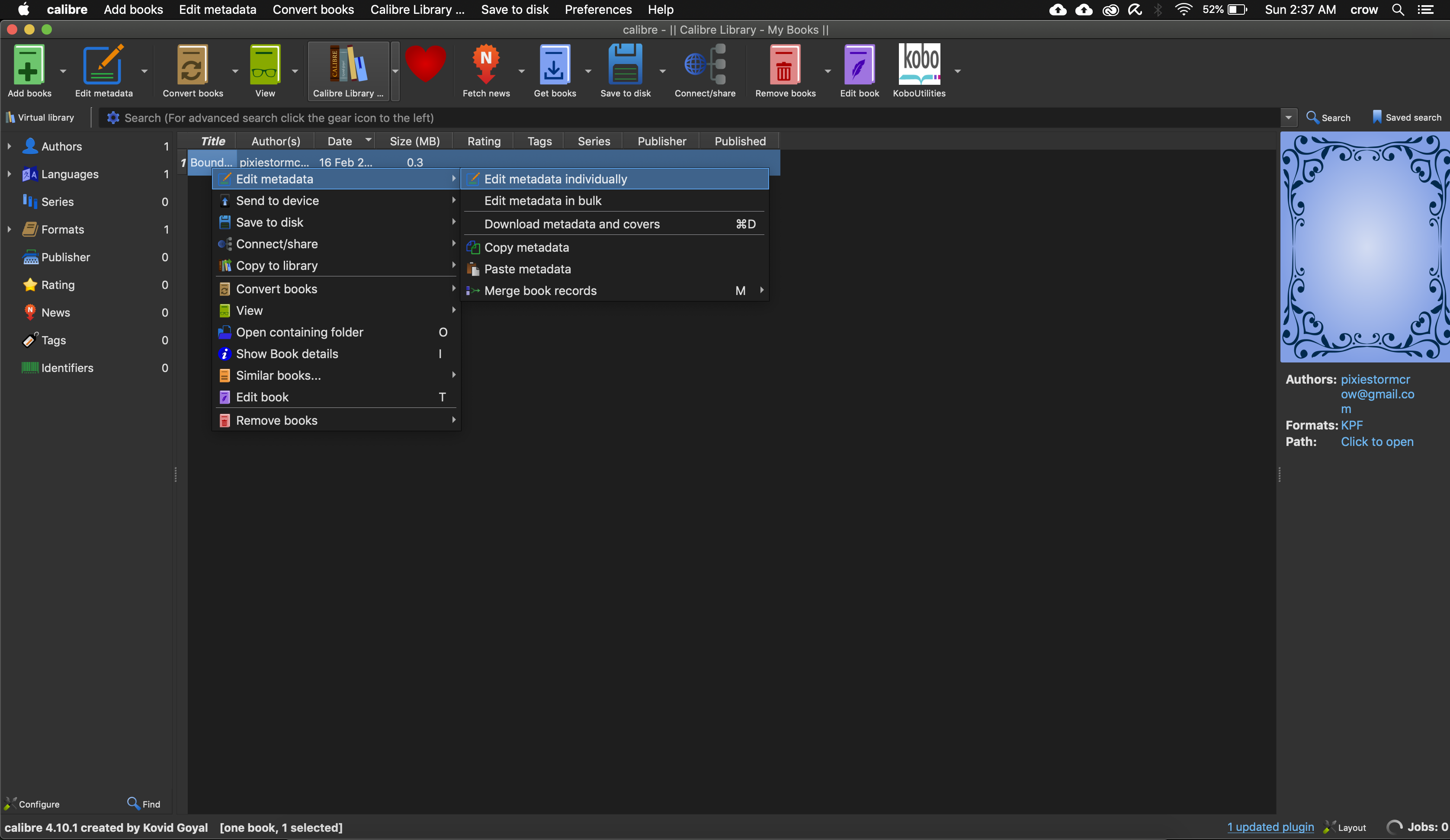 Converting Kindle file to other formats | P. Stormcrow
