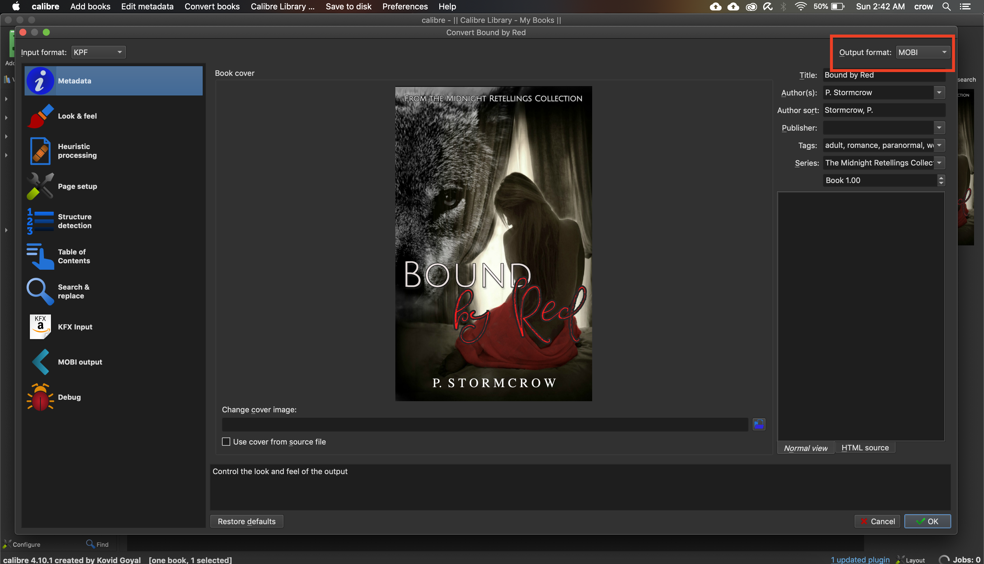 Converting Kindle file to other formats | P. Stormcrow